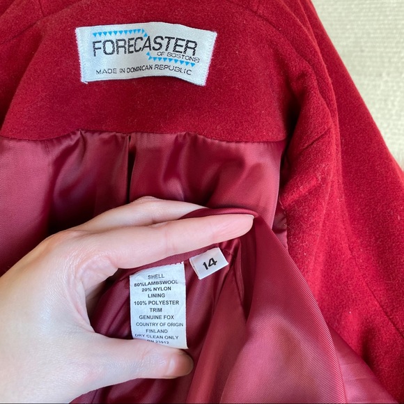 Vintage | Jackets & Coats | Vintage Ml Eskimo Coat Red Hood Real Fox ...